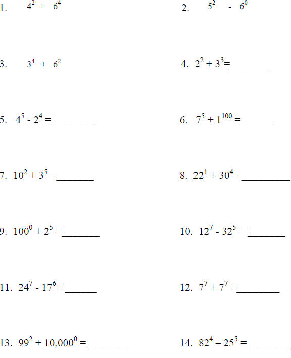 Printables Multiplying And Dividing Exponents Worksheet Tempojs 